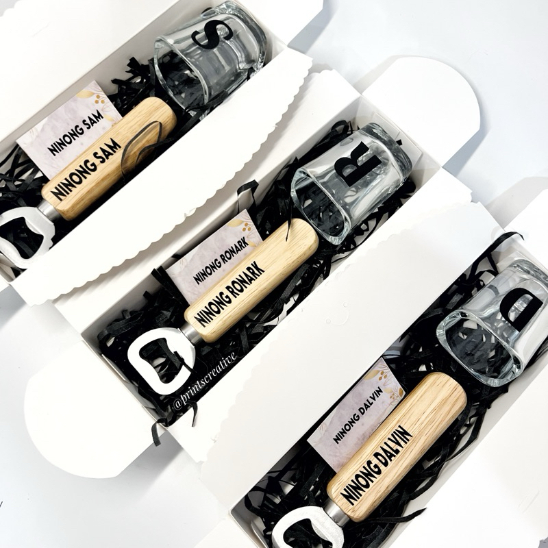 Customized Shot glass & Bottle Opener | Shot Supreme Gift Set | Shopee ...