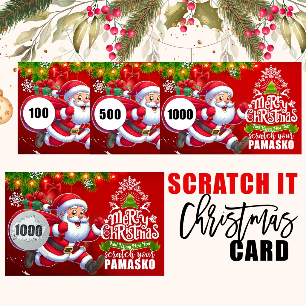 Christmas Scratch Card 10pcs | Shopee Philippines
