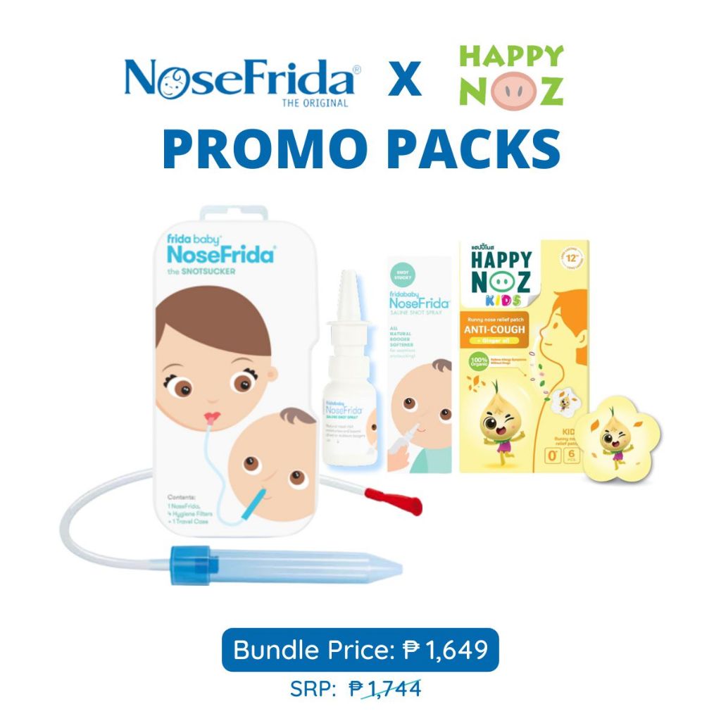 Happy Noz x NoseFrida Promo Pack (Nose Frida Nasal Aspirator , Saline ...