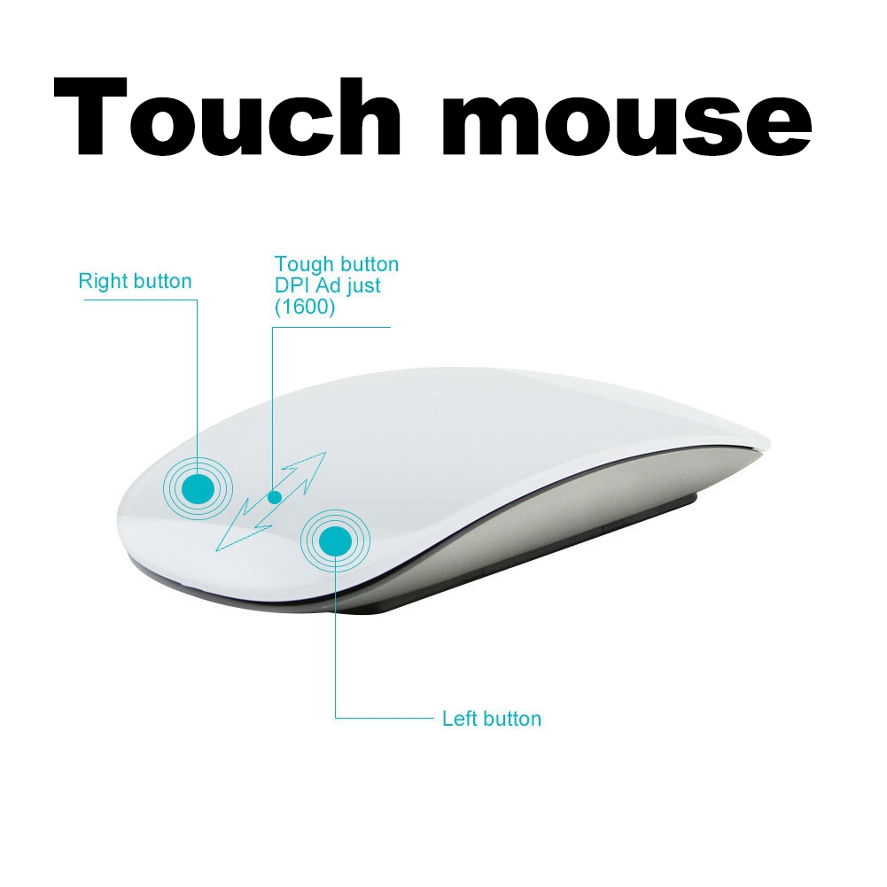 Bluetooth 5.0 Wireless Mouse Rechargeable Silent Touch Mice for Laptop ...