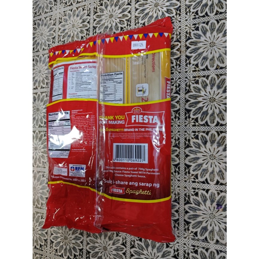 FIESTA Spaghettipid Combo - Spaghetti Pasta 700g + FIlipino Spaghetti ...