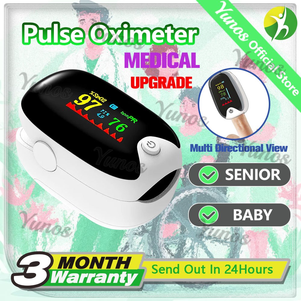 Yunos Portable Oximeter Finger Pulse Non-Invasive LED Digital Finger ...