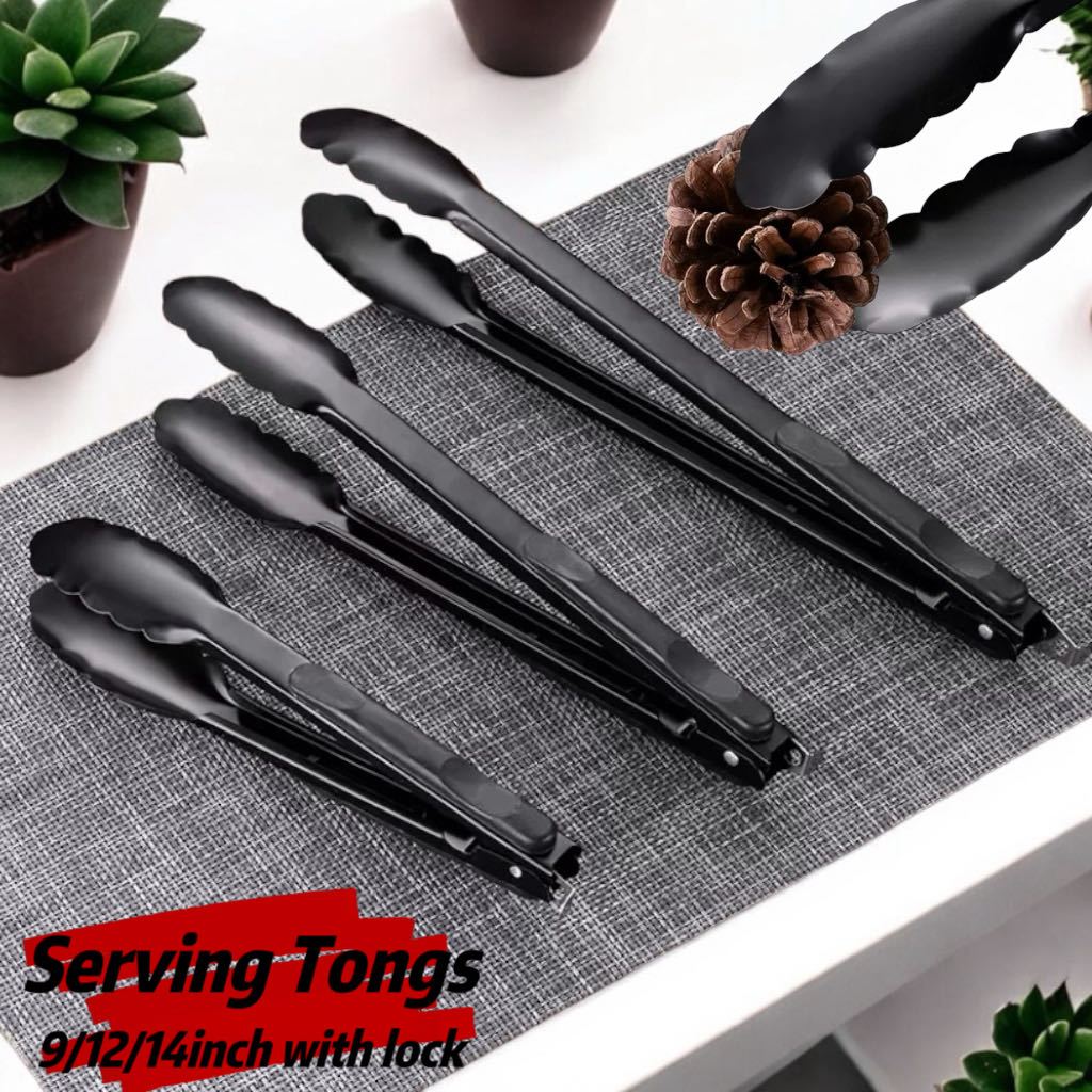 Large food tong for bread tong for cooking serving thong barbecue tongs ...