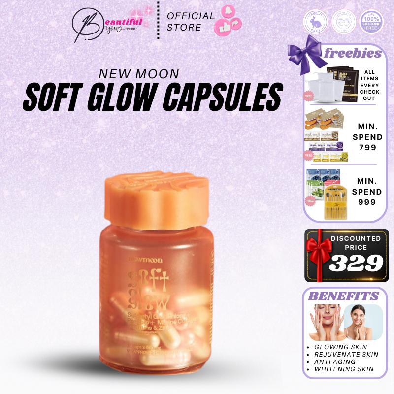 NEW MOON Soft Glow 30 Capsule Small Size Glowing & Brightening | Shopee ...