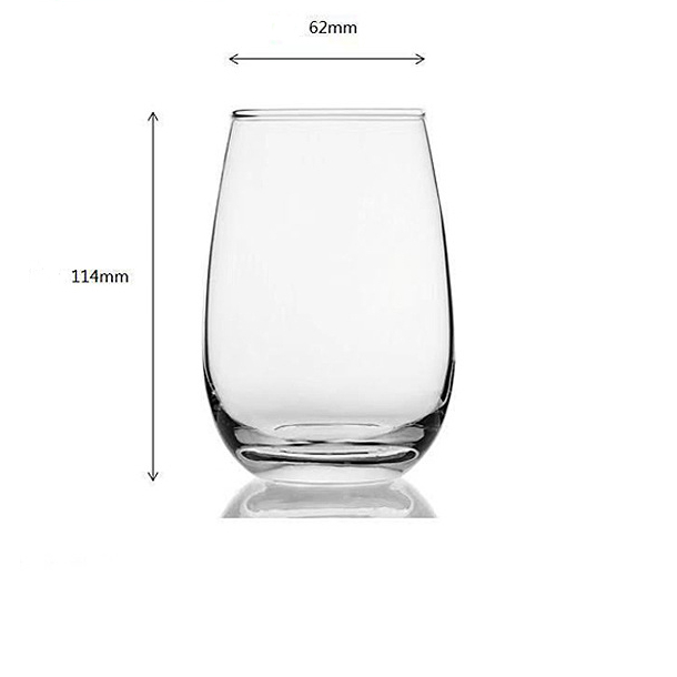 JMY DELIGOSA TRANSPARENT DRINKING GLASS BASO SET OF 6PCS 400ml #ES7029 ...