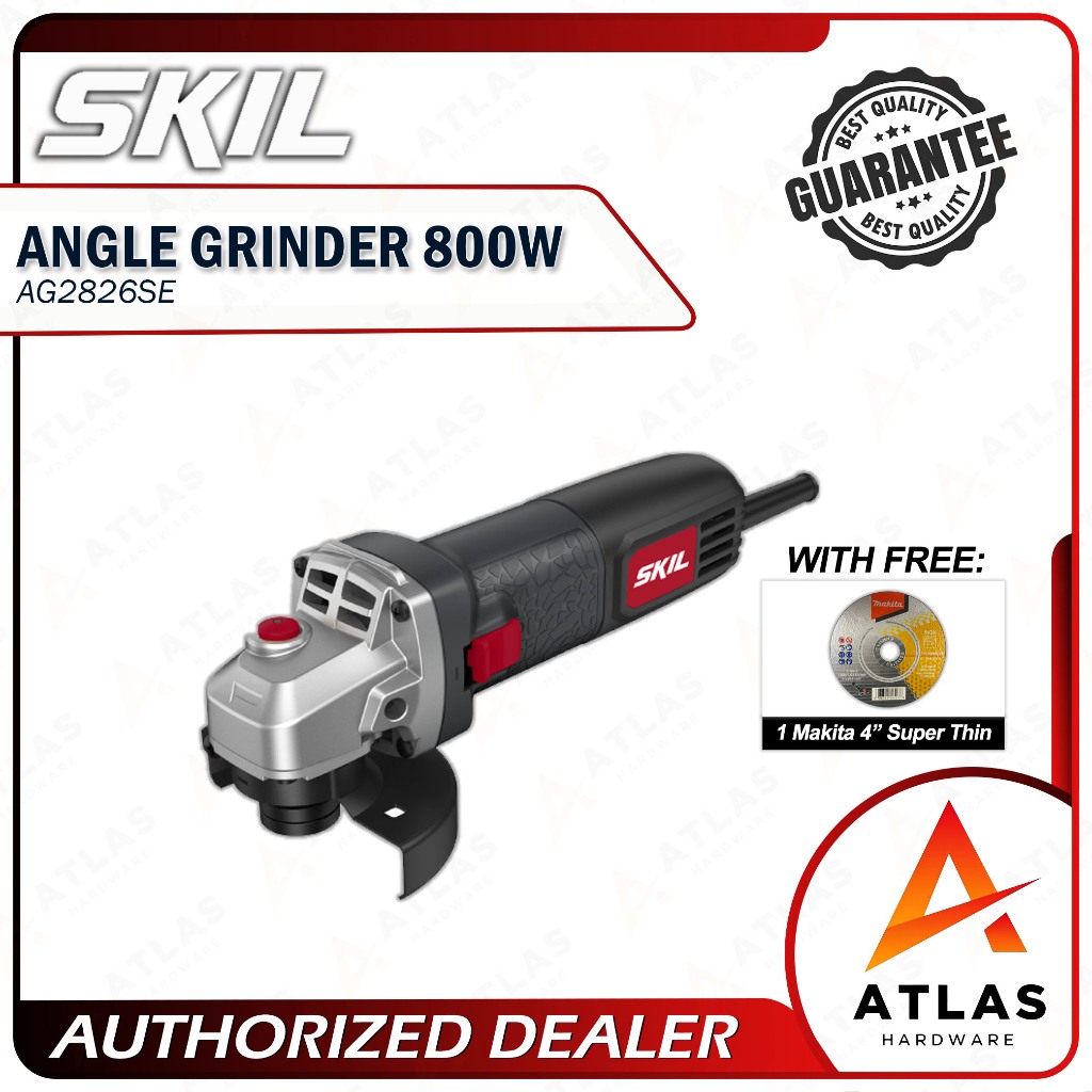 Skil Angle Grinder 4" Model: AG2826SE 800 Watts ATLAS free Makita super ...