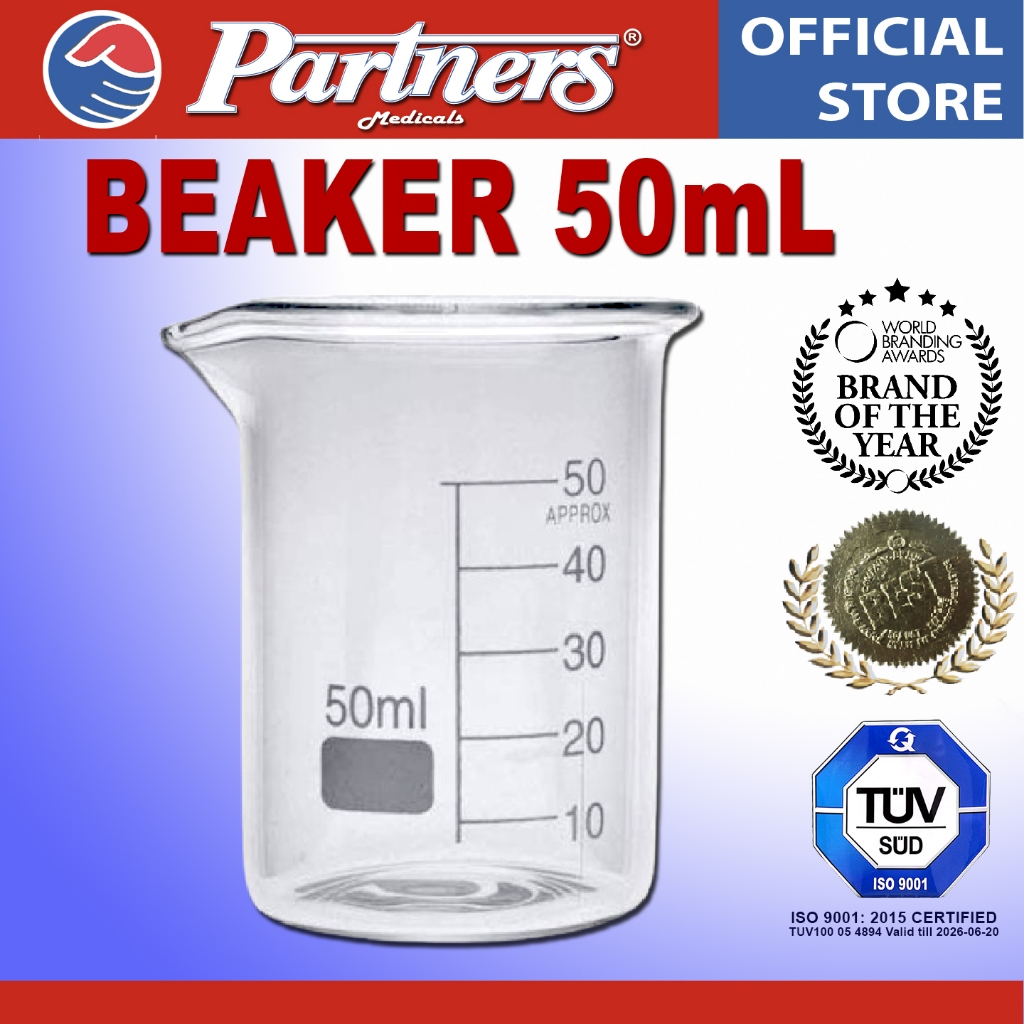 Partners Beaker 50ml - Glass | Shopee Philippines