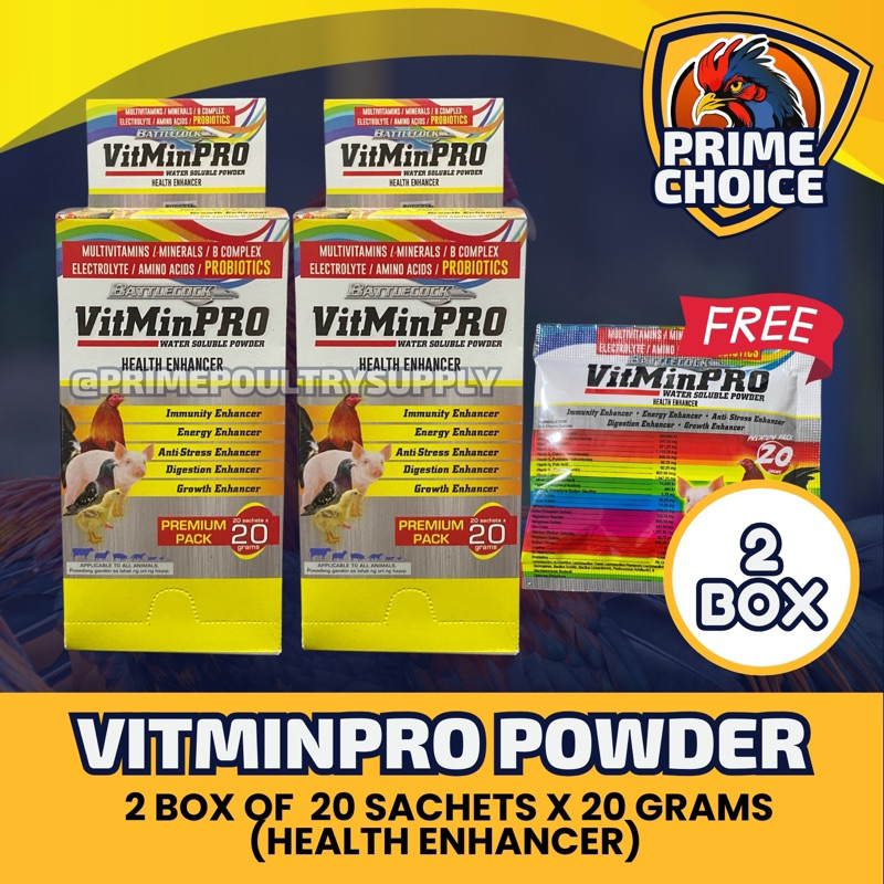 2 BOX Vitminpro Powder 20g x 20 sachets Battlecock | Shopee Philippines