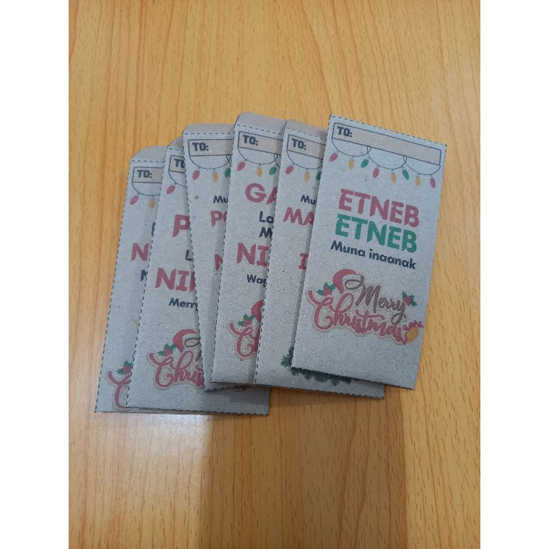 Witty Christmas money envelope 20 pcs kraft Christmas ampaw ampao ...