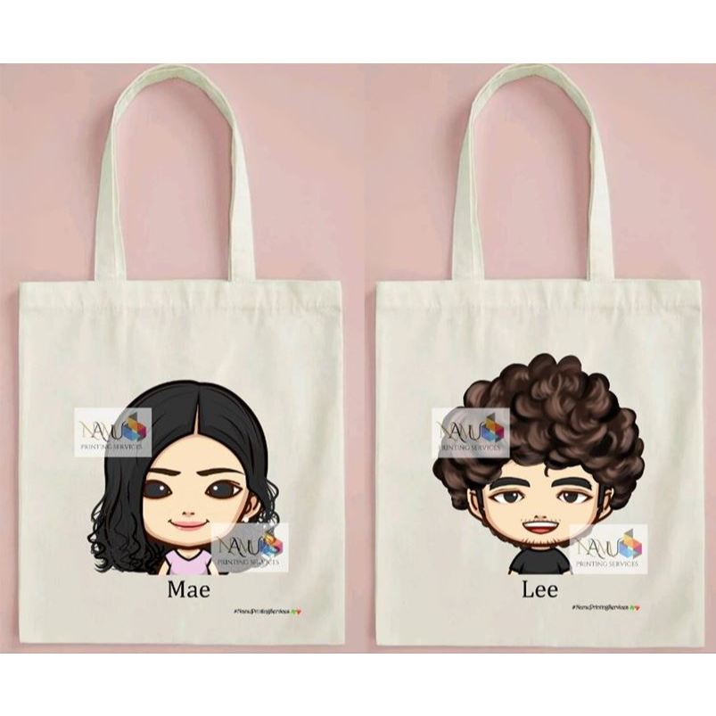 Your Chibi Canvas Tote Bag- Personalized Name-13X15.5in- Perfect Gift ...