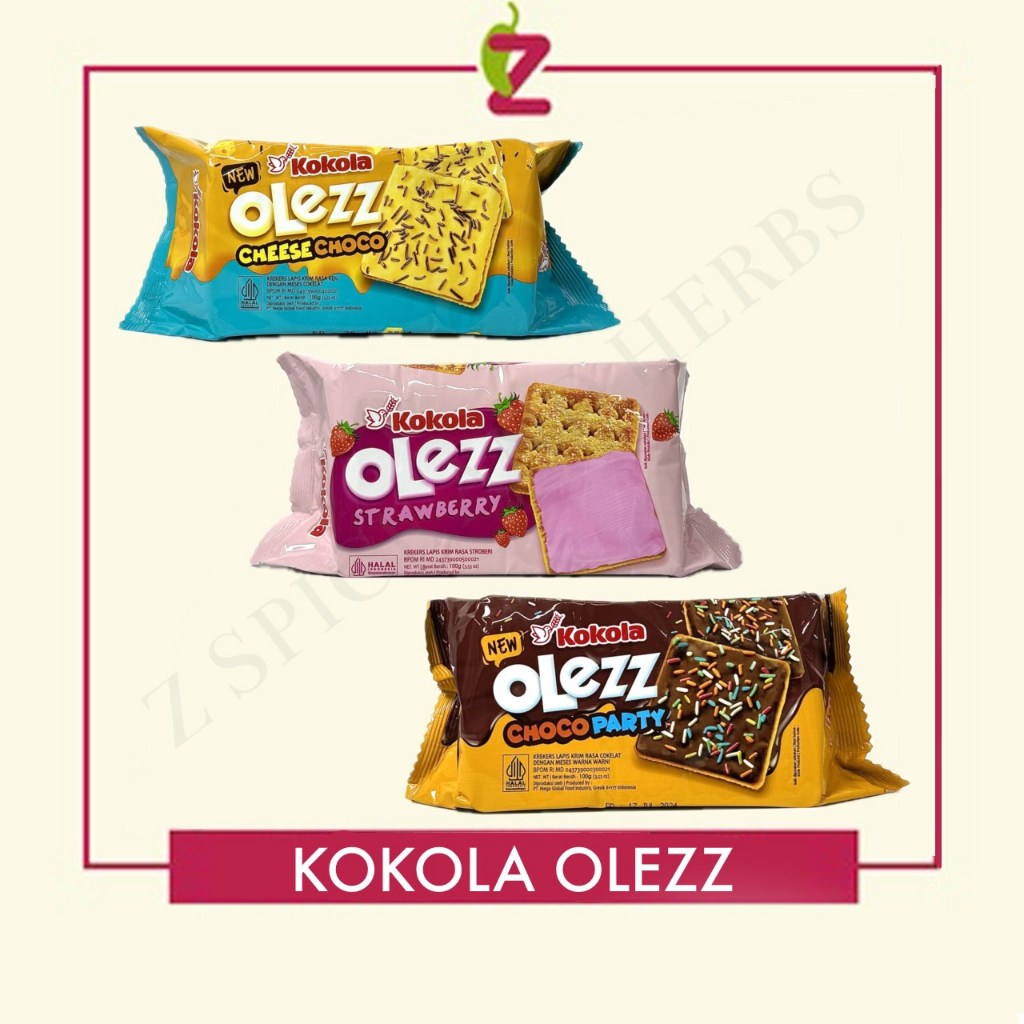 MALKIST OLEZZ CHEESE CHOCO , STRAWBERRY , CHOCO PARTY 100G | Shopee ...
