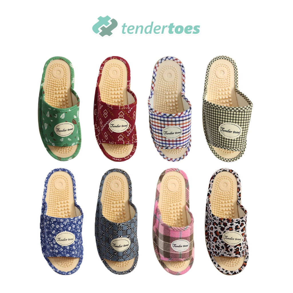Tendertoes - Foot Massage Indoor Therapy Slippers with Rubberized ...