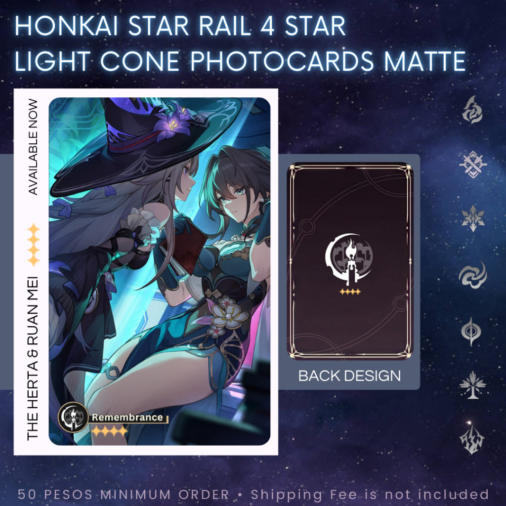 Honkai Star Rail 4 Star Light Cone Photocards Matte | Shopee Philippines