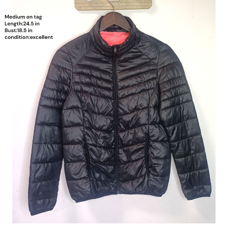 Preloved Baleno Women Black Down Jacket/ light puffer Jacket | Shopee ...