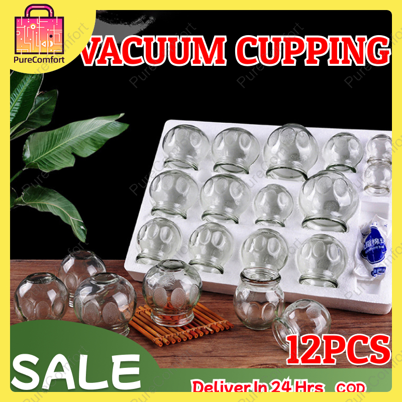 PureComfort Body Cupping Set Ventosa Glass Ventosa Set Cupping Therapi ...