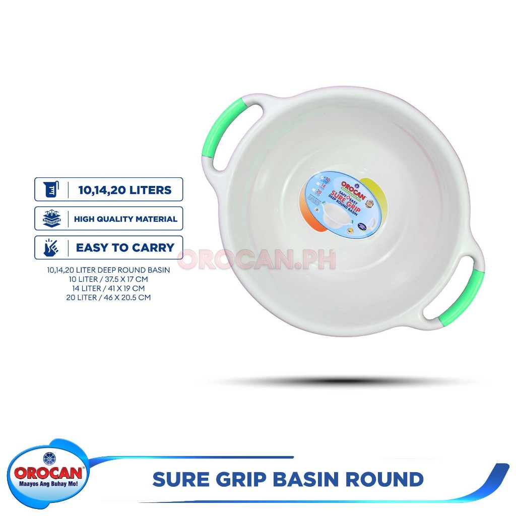 Orocan Basin Suregrip Deep Round / Planggana (10L,14L,20L) | Shopee ...
