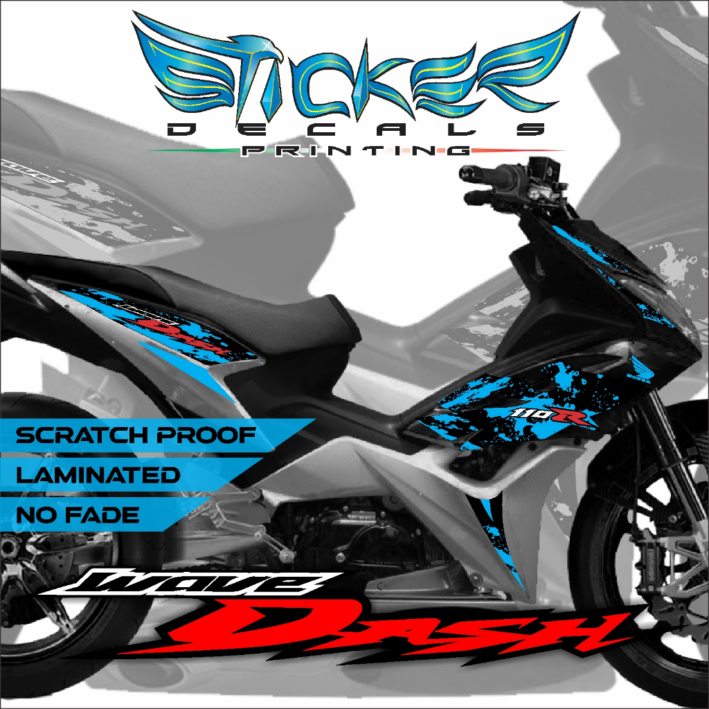 Honda Wave Dash 110R Grunge Stock Decals | Shopee Philippines