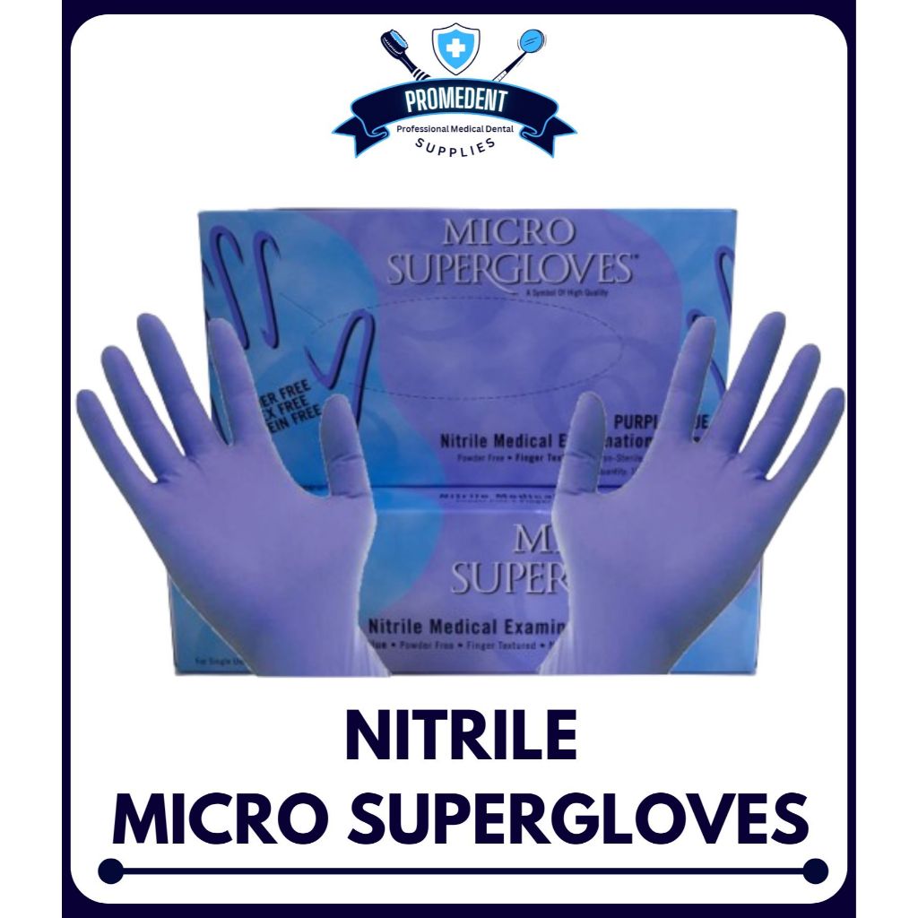 Micro Super Gloves Purple Blue Nitrile 100Pcs | Shopee Philippines
