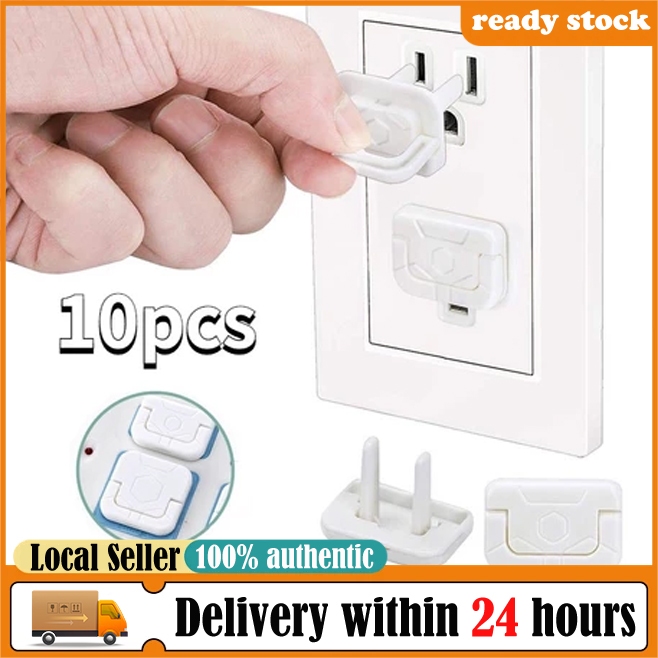 10 Pcs Child Safety Protection Socket Plug Protector Baby Electric ...