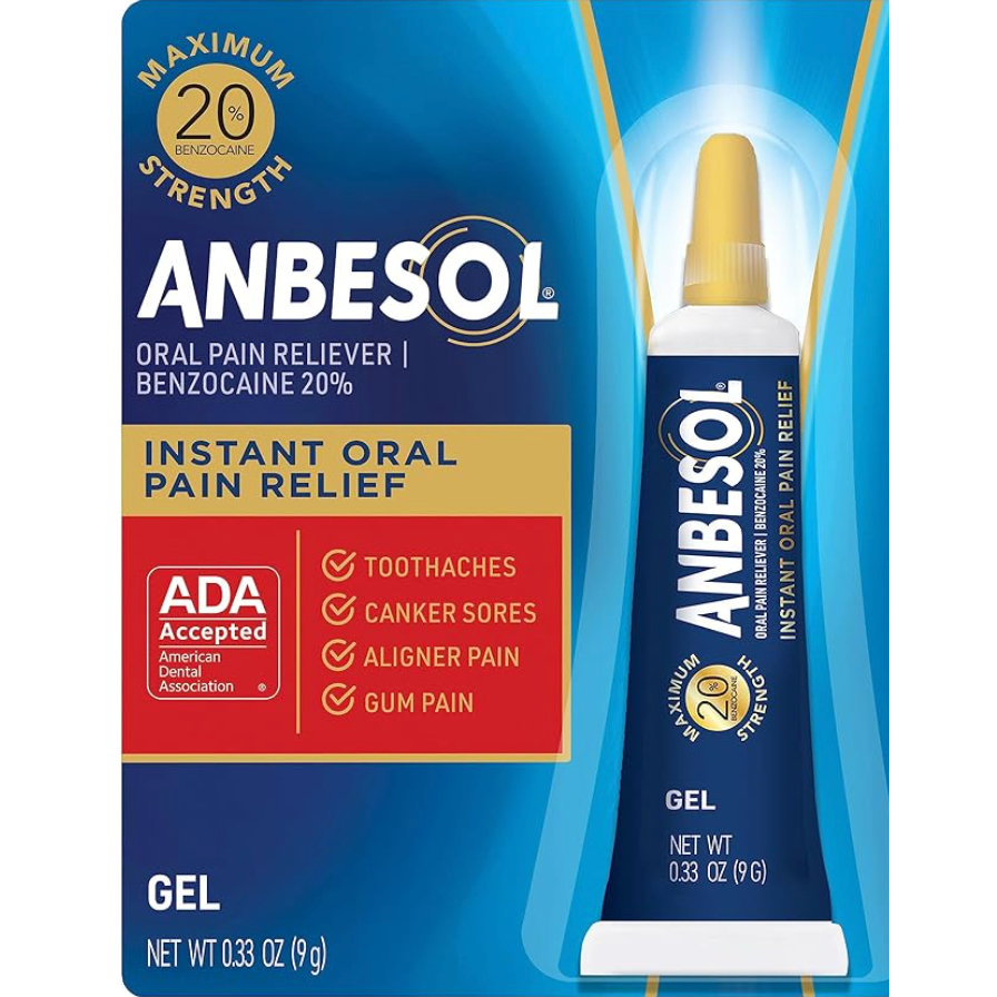 Anbesol Gel Maximum Strength - Instant Oral Pain Relief for Toothaches ...