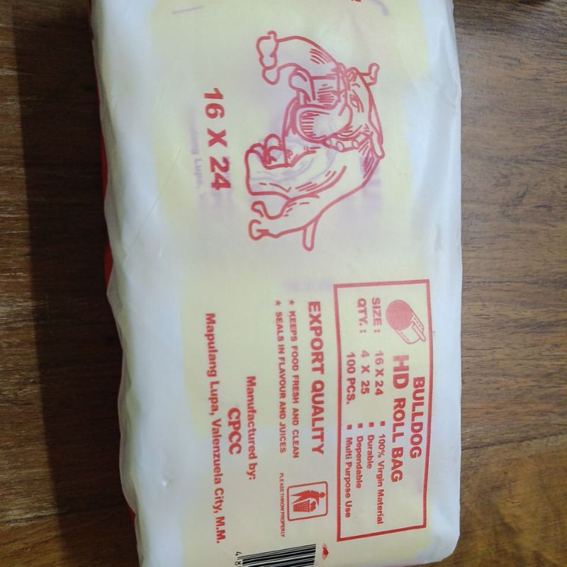 1 ream of 100’s 16x24 Bulldog Roll bag Laundry Bag HD labo Calypso 4x25 ...