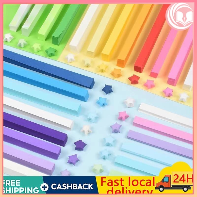 540 Pcs Star Origami Crafts DIY Multi-color Lucky Star Decorative Paper ...
