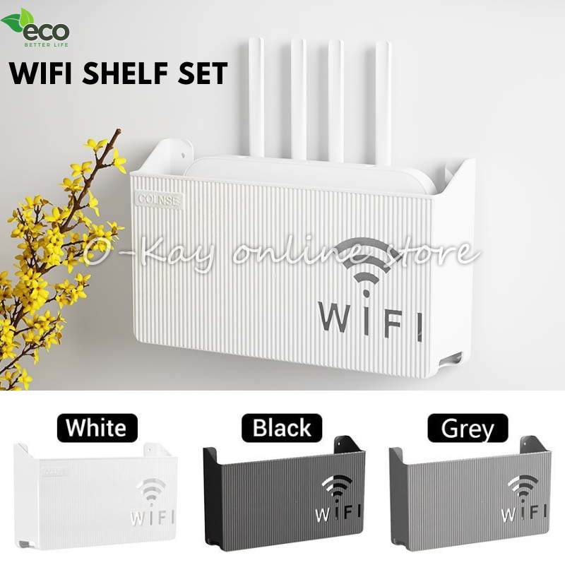 Wifi Shelf Set-top Box Rack TV Router Bracket Storage Box Wall ...