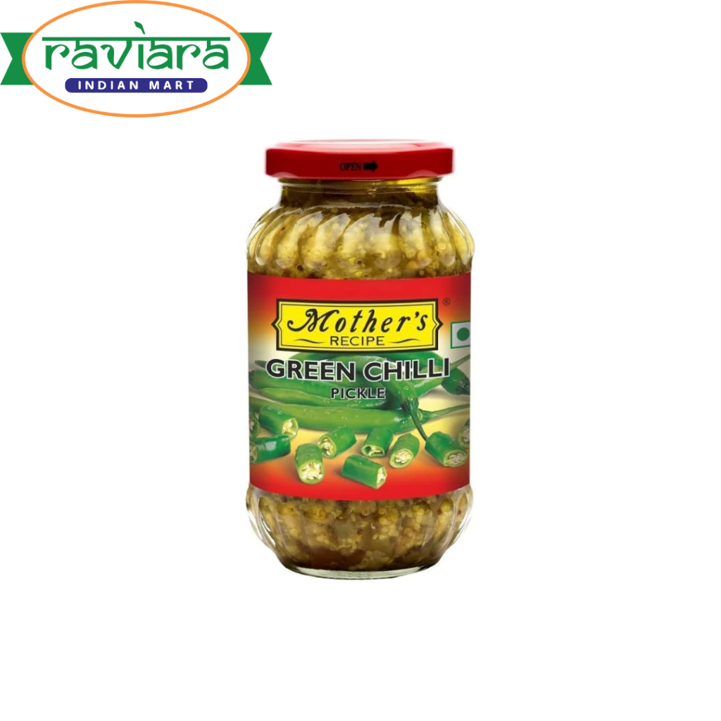 mothers green chilli pickle 300g spicy and tangy condiments Indian ...