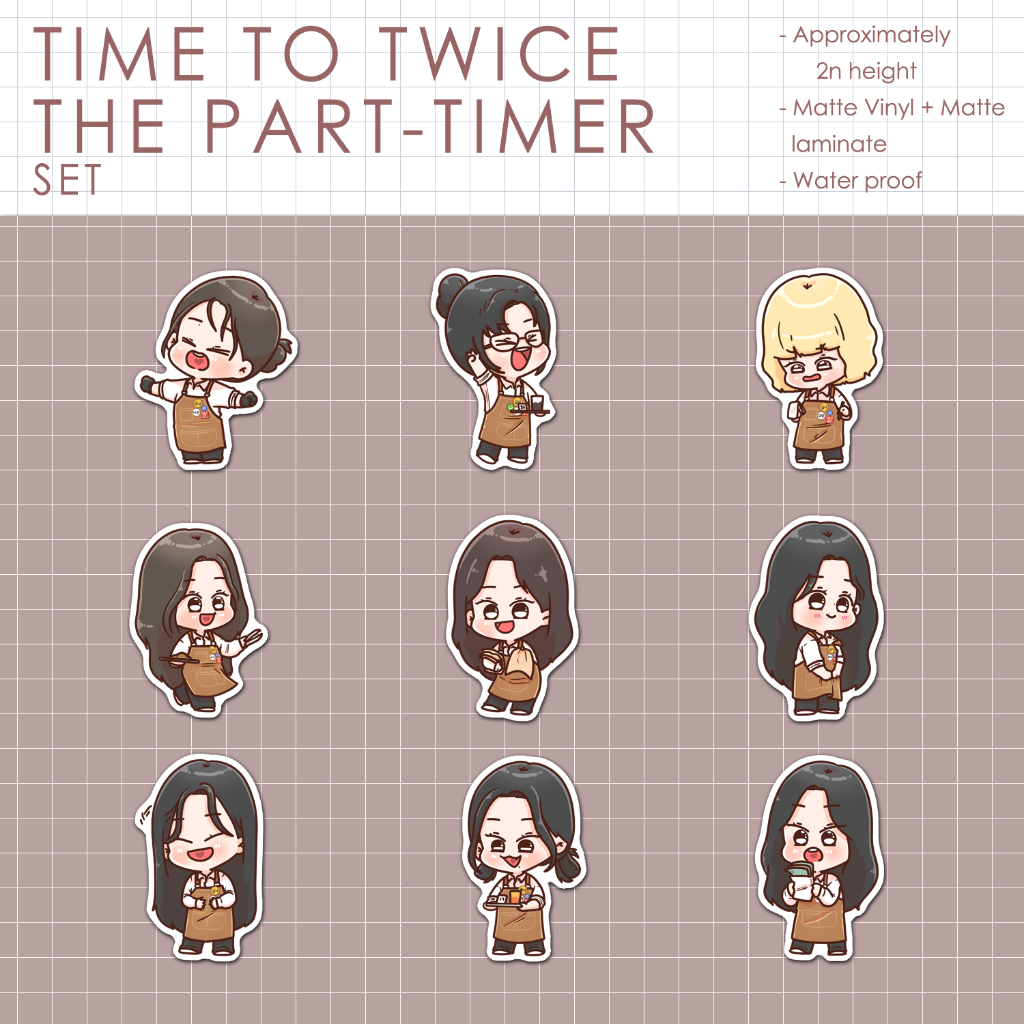 (SET) TTT PART TIMER Sticker set | Shopee Philippines