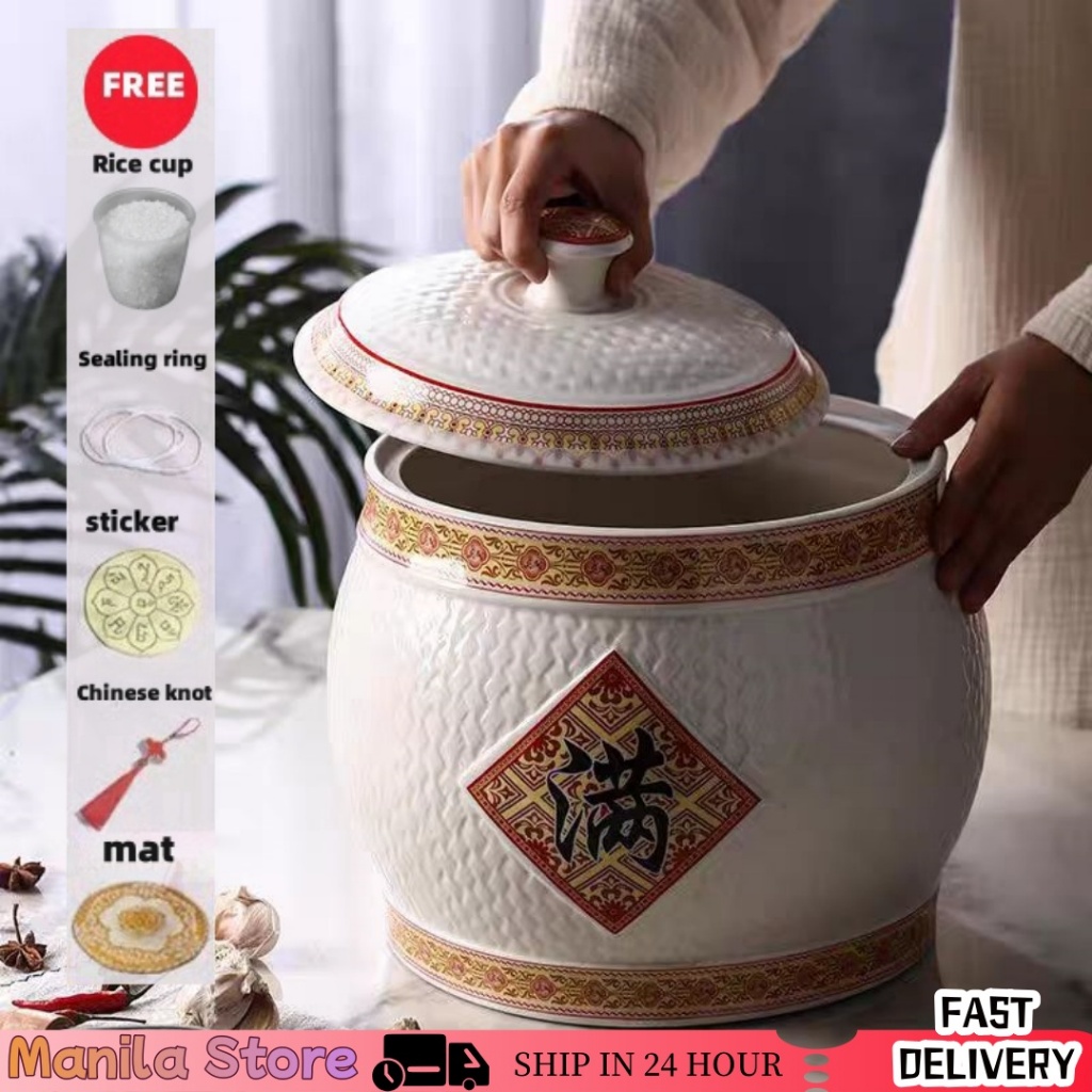 【PH Stock 】rice storage container 5kg 10kilos Ceramic airtight ...