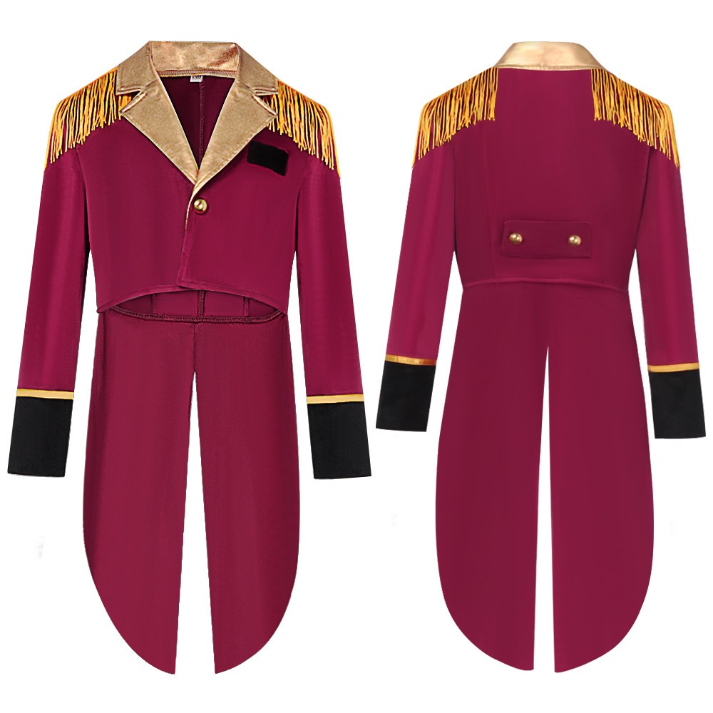 ♀ Lion Tamer Showman Circus Ringmaster Cosplay Costume Mens Tassel Veet ...