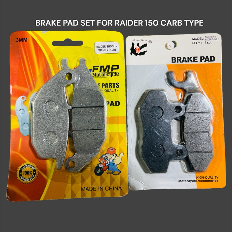 BRAKE PAD RAIDER150 CARB TYPE BRAKE PAD SET (FRONT AND BACK) | Shopee ...