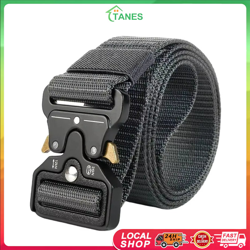 Nylon Tactical Belt Quick Release Metal Buckle Heavy Duty Military ...