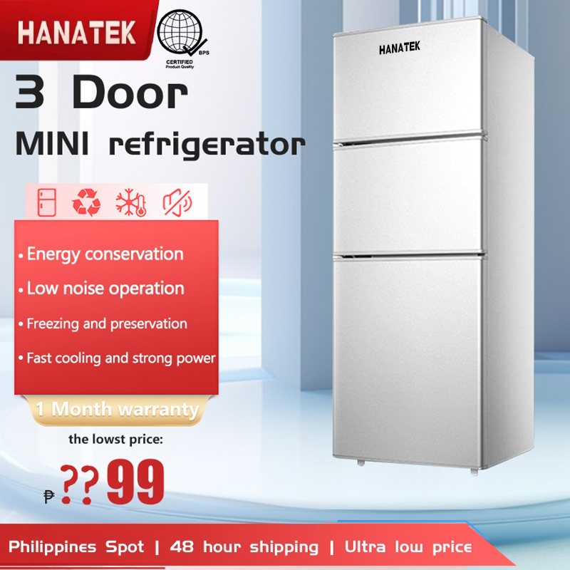 HANATEK Refrigerator With Freezer HD Inverter 2-Door Small Refrigerator ...
