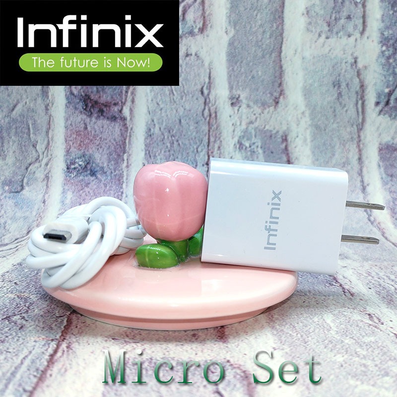 INFINIX Charger Original Fast Charger 15W Micro USB/Type-C Cable 2In1 ...