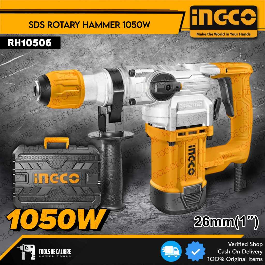 INGCO 1050W SDS Rotary Hammer Drill Chipping Gun RH10508 | Shopee ...