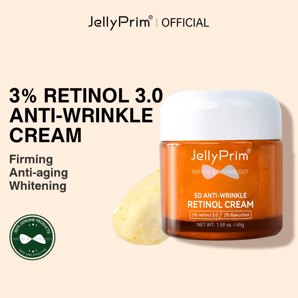 JellyPrim FDA 5D Anti-Wrinkle Retinol Face Cream Firming Whitening ...