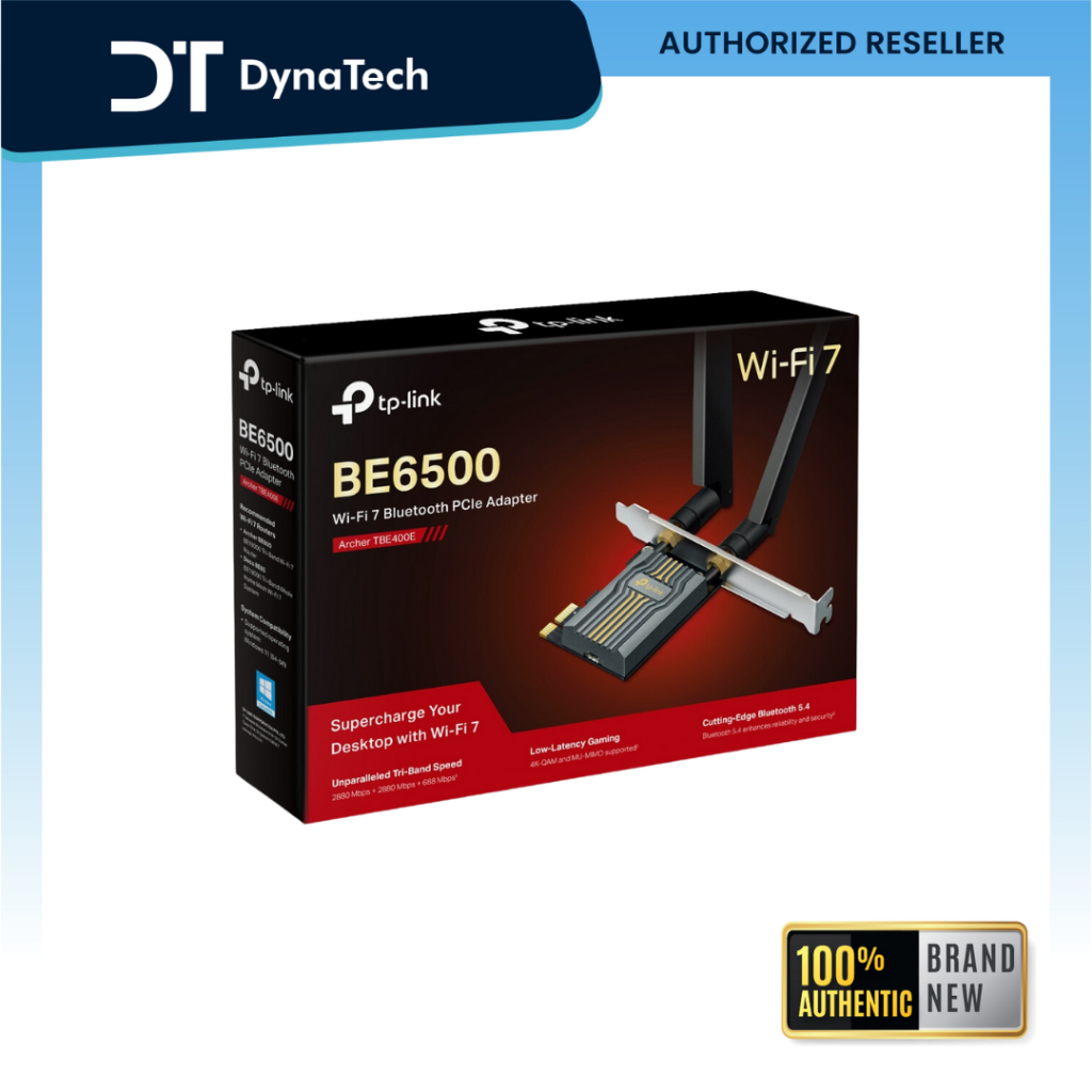 TPLink Archer TBE400E BE6500 Wi-Fi 7 Bluetooth 5.4 PCIe Adapter ...