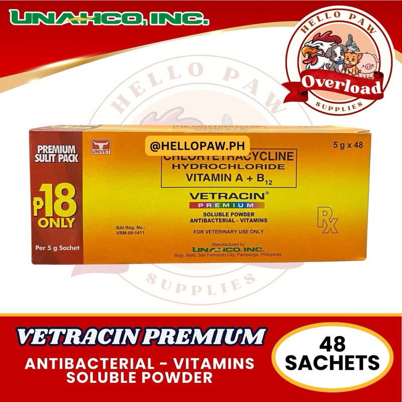 Vetracin Premium 5G X 48 SACHETS Box | Shopee Philippines