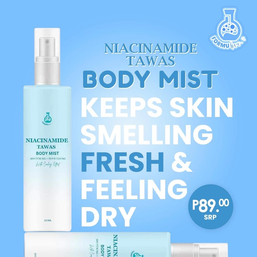 Niacinamide Tawas Body Deo Mist Deo Spray For Underarm Whitening and ...