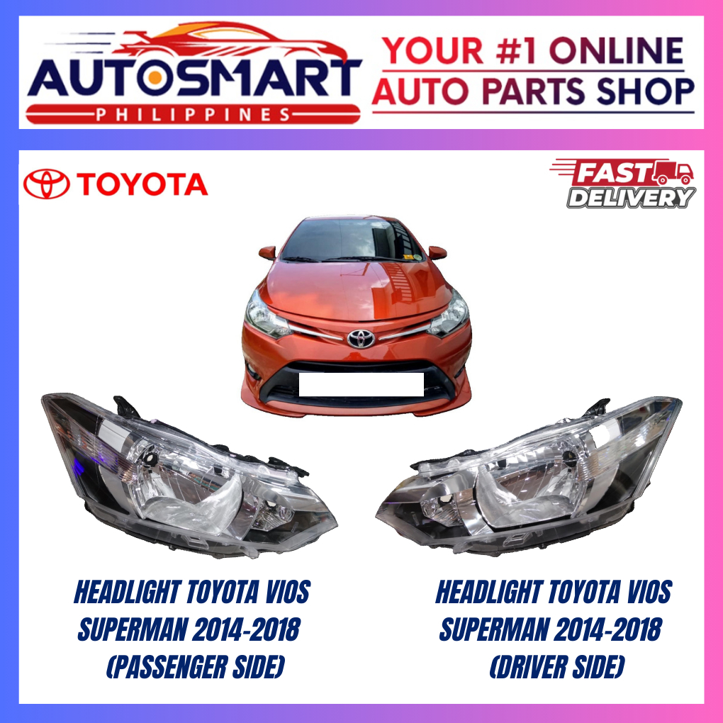 TOYOTA VIOS 2014-2018 "Superman" HEADLIGHT Depo(212-11W7) | Shopee ...