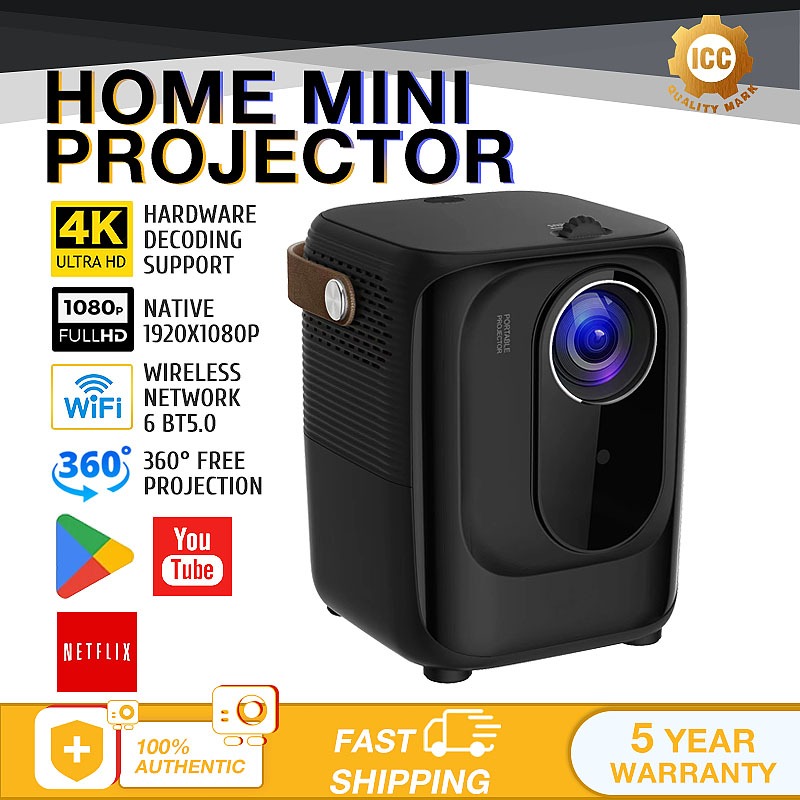 S10 Portable Projector 4K HD 1080P Movie Mini Projector for phone wifi ...