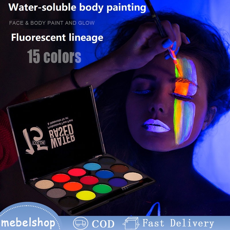 15 Colors Face Body Paint Set Facepaint for Halloween Cosplay ...