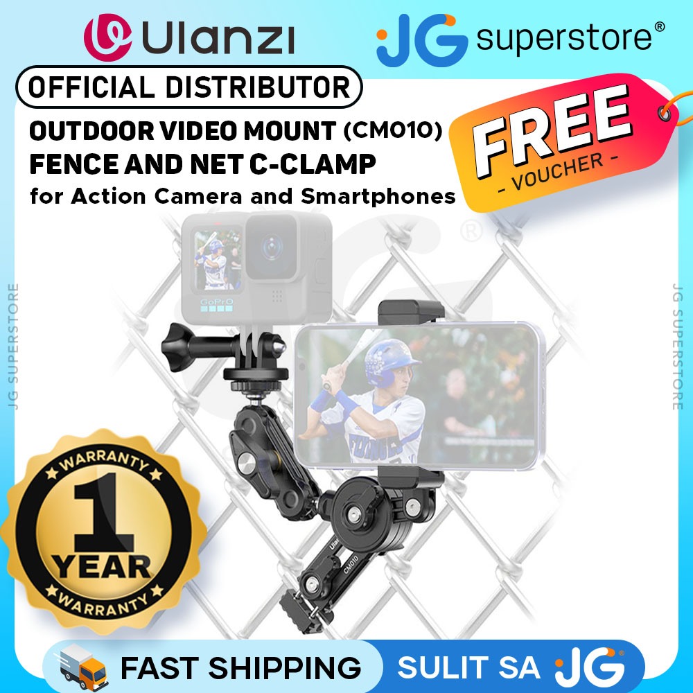 Ulanzi CM010 Fence Net Video Aluminum Alloy Mount with C-Clamp w/ 360° / 180° Pan and Tilt ...