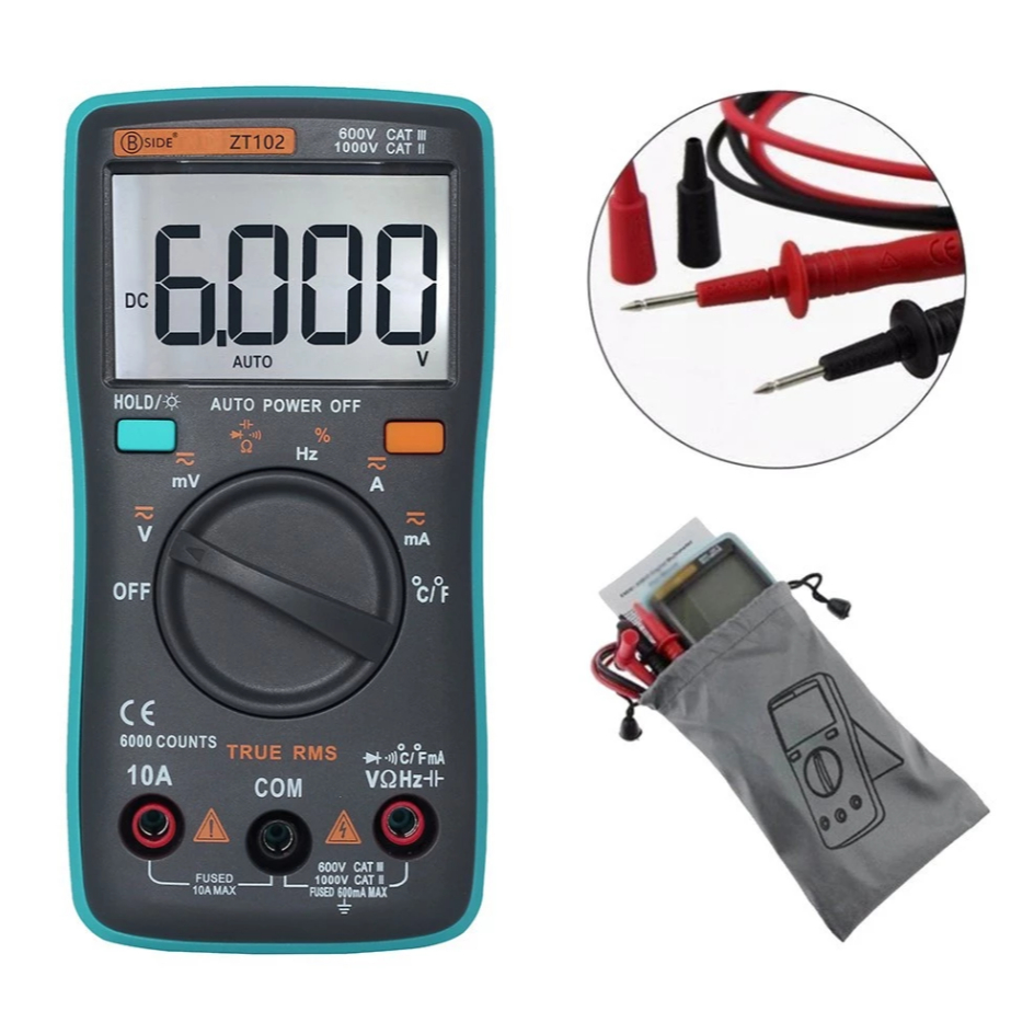 BT- Zotek ZT-102 6000 Counts Portable Digital Multimeter With ...