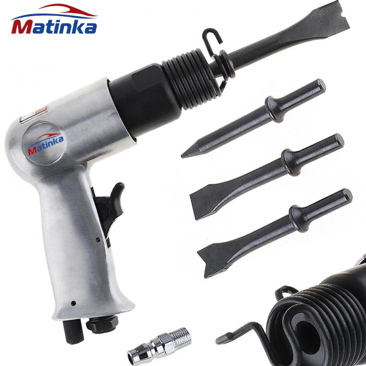 190mm Mini Air Shovel Gun with 4 Chisels Pneumatic Pistol Gas Hammer ...