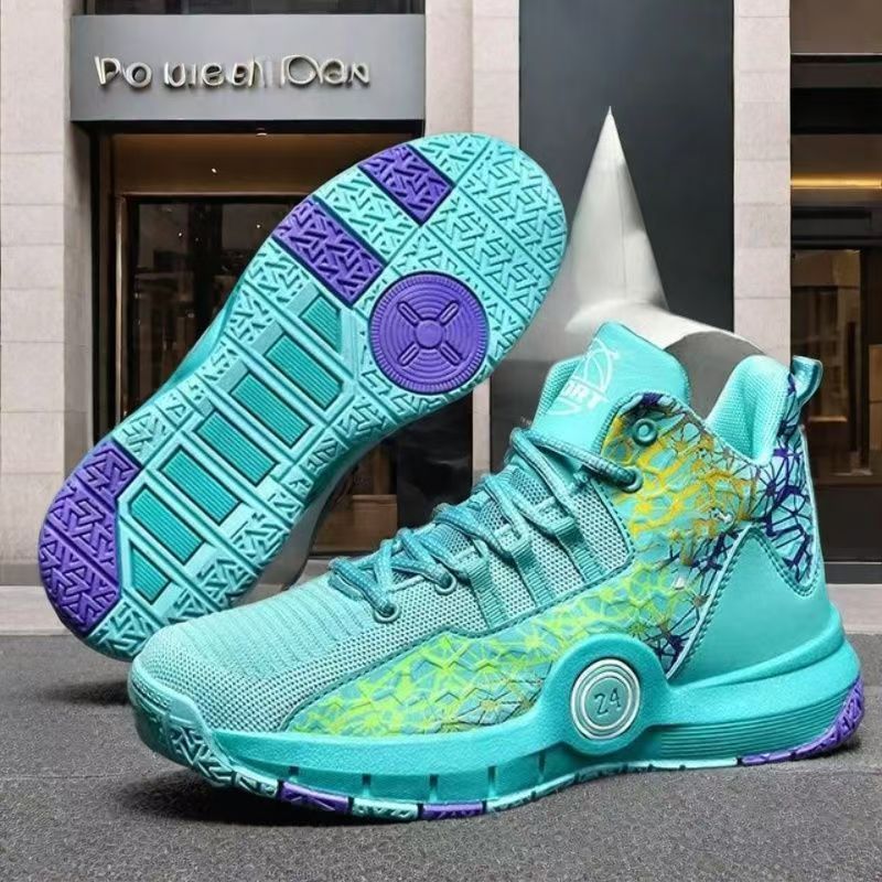 Men Basketball Sneakers Korean Spike Running Shoes For Men High Cut ...