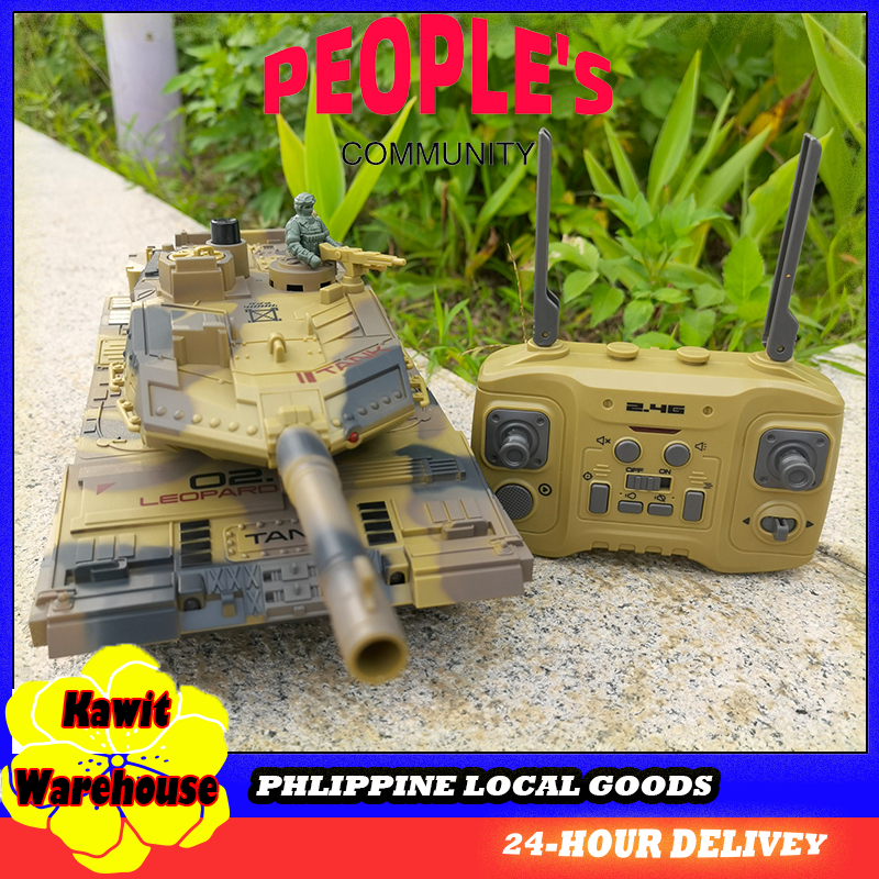 RC Tank 2.4G Water Bomb Spray Battle Simulate German Leopard Remote ...