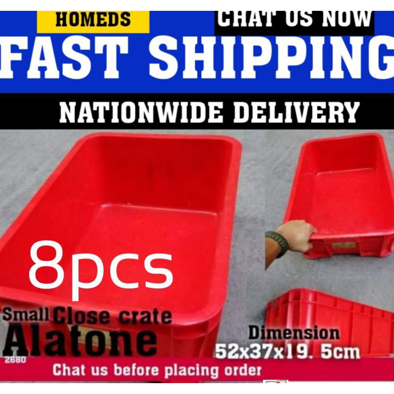 8pcs heavy duty alatone small close crate stackable | Shopee Philippines