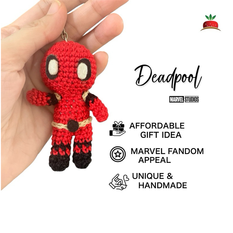 Marvel Legends Deadpool Crochet Keychain Superhero for Kids Boy Super ...